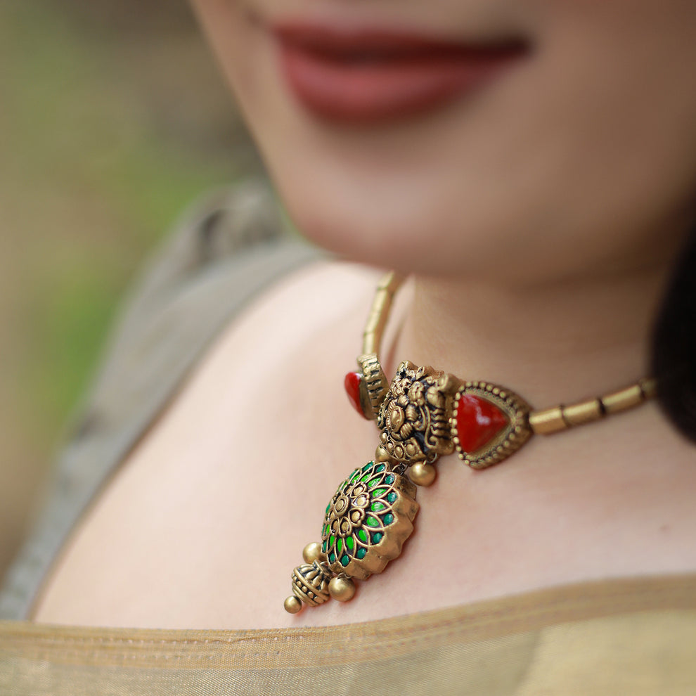 Triangle Collar Terracotta Jewellery | Terracotta Necklace Online ...